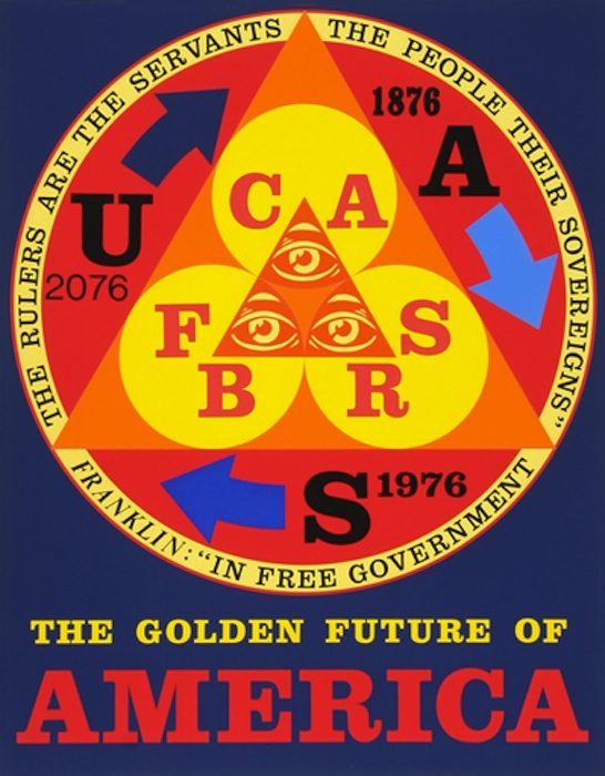 Golden Future Of America | Robert Indiana | Gregg Shienbaum Fine Art