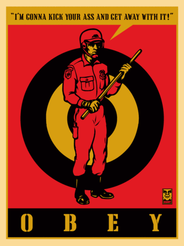 Riot Cop (Large Format) | Shepard Fairey | Gregg Shienbaum Fine Art
